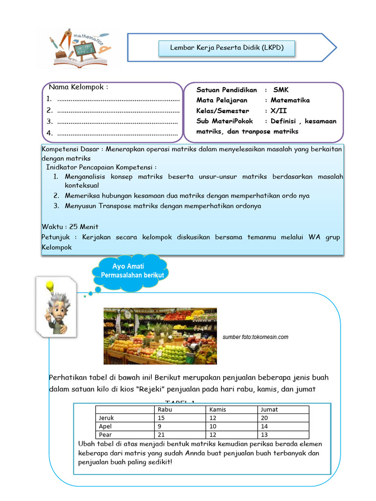 LKPD Pertemuan 1 Fix | PDF