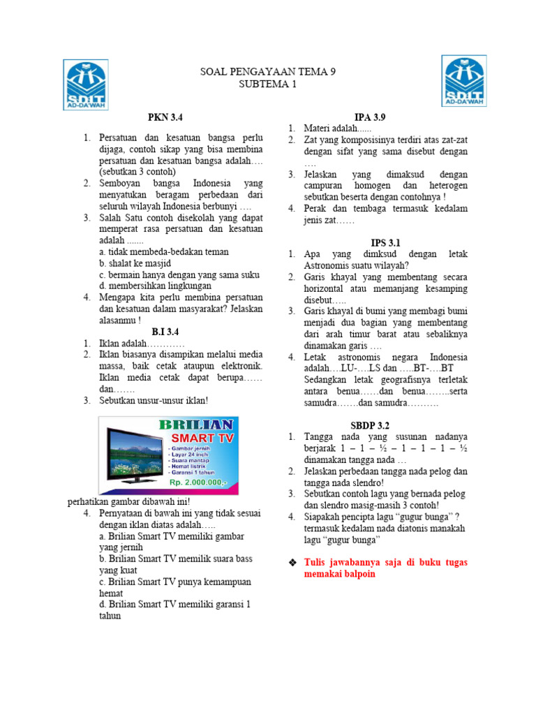 Soal PTS | PDF