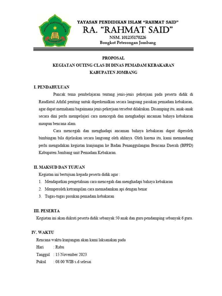 Proposal Damkar | PDF