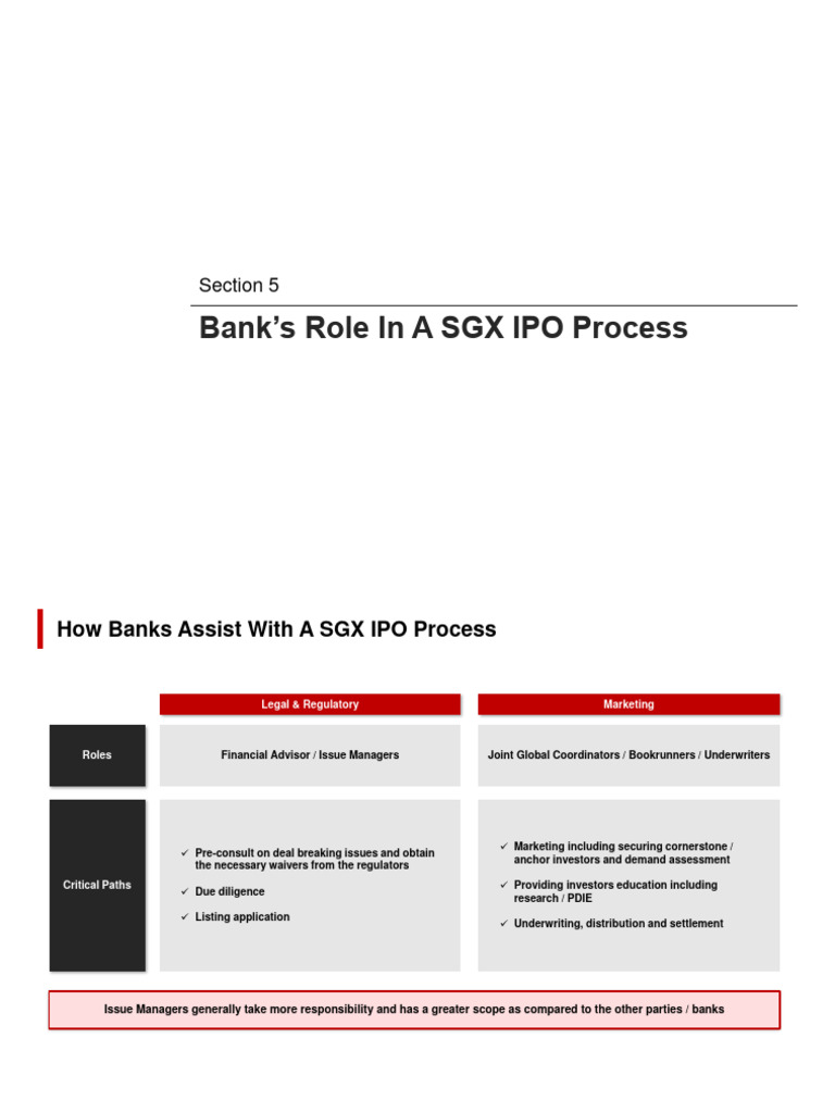 SGX Ipo Process | PDF | Initial Public Offering | Financial Services