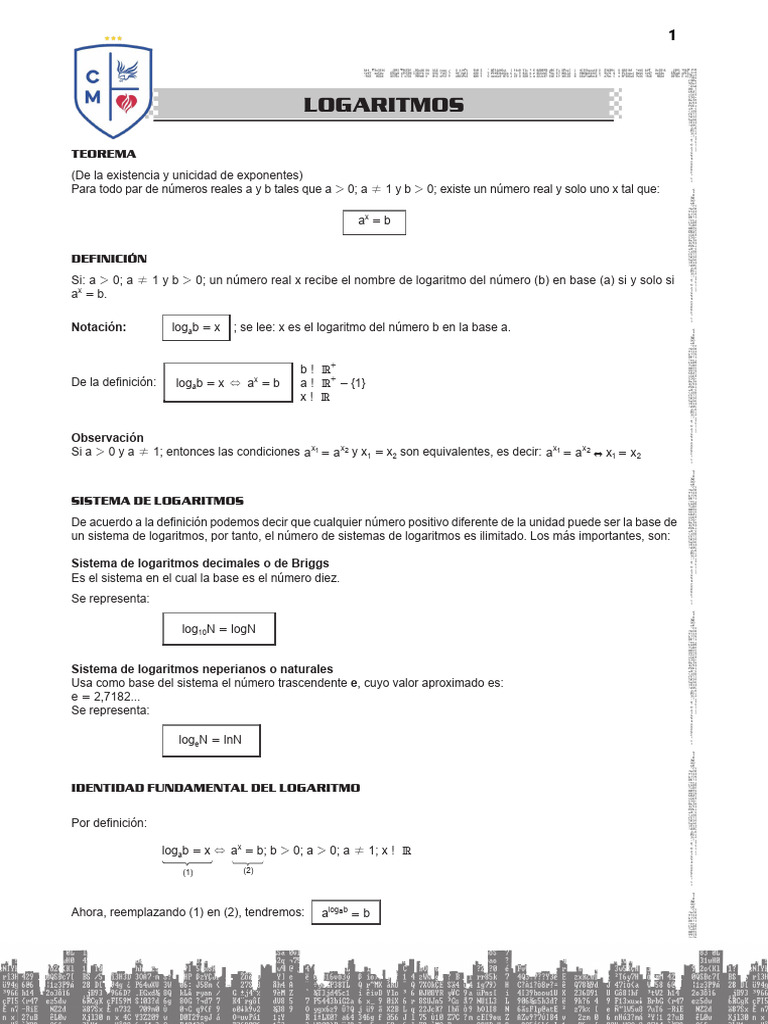Propiedades y Ejemplos de Logaritmos | PDF