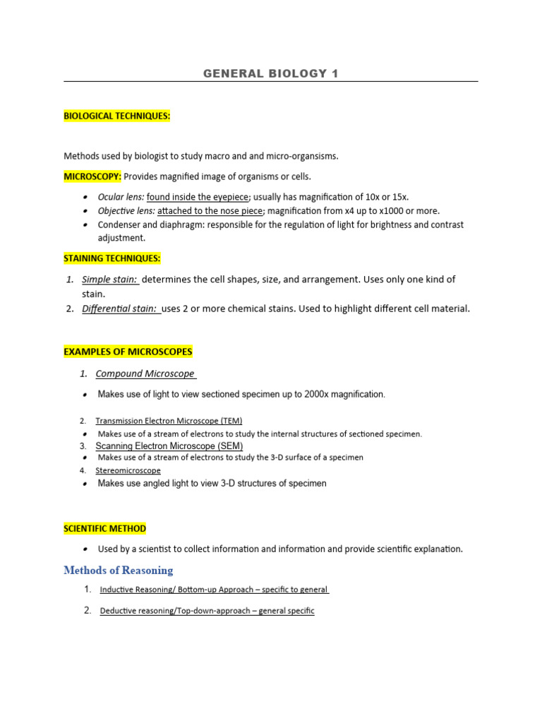 General Biology 1 | PDF
