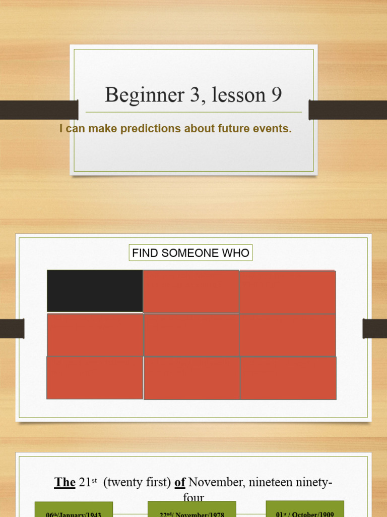 Beginner 3 L9 | PDF | Grammatical Tense | Linguistics
