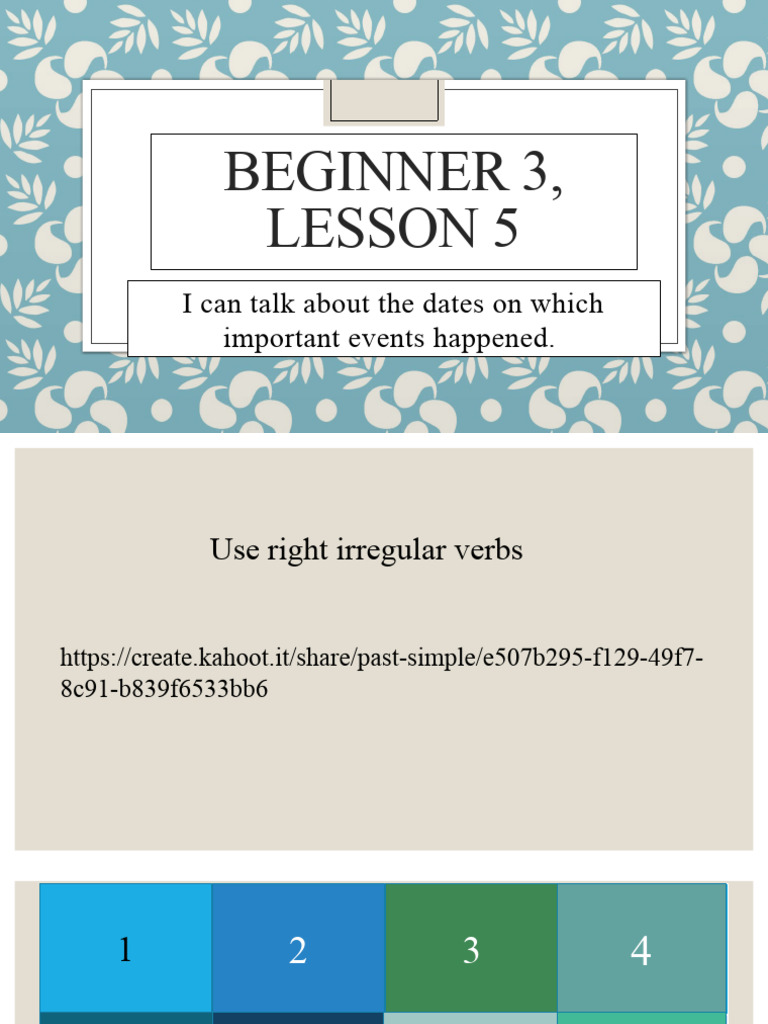 Beginner 3 L5 | PDF | The United States