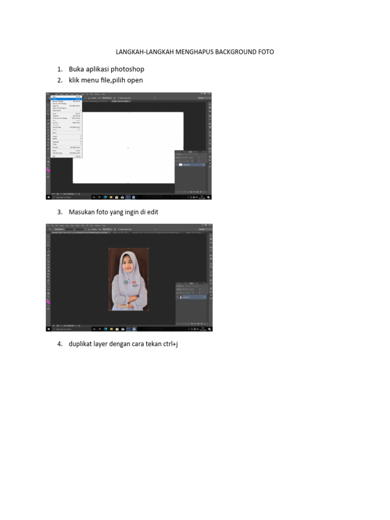 Laporan Langkah2 Menghapus Bckground | PDF