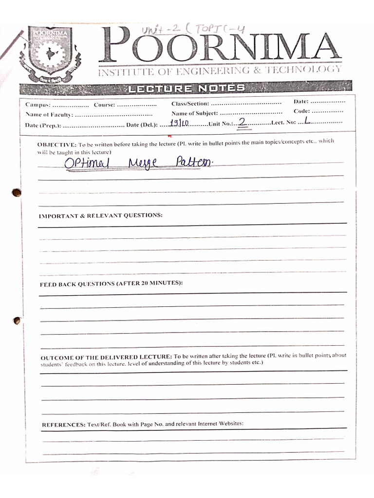 Optimal - Merge - Pattern (Lec 4) | PDF