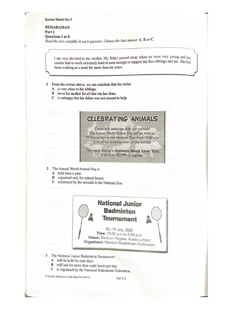 Kertas Model Set 3 Scan | PDF