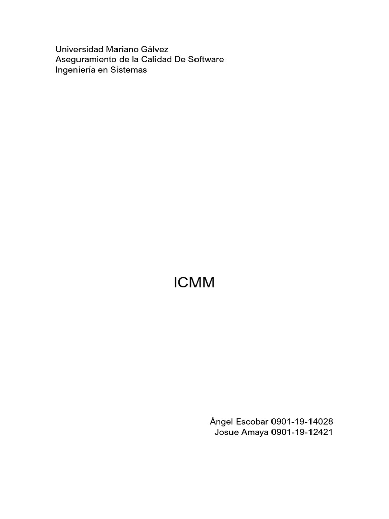 ICMM | PDF | Software | Calidad (comercial)