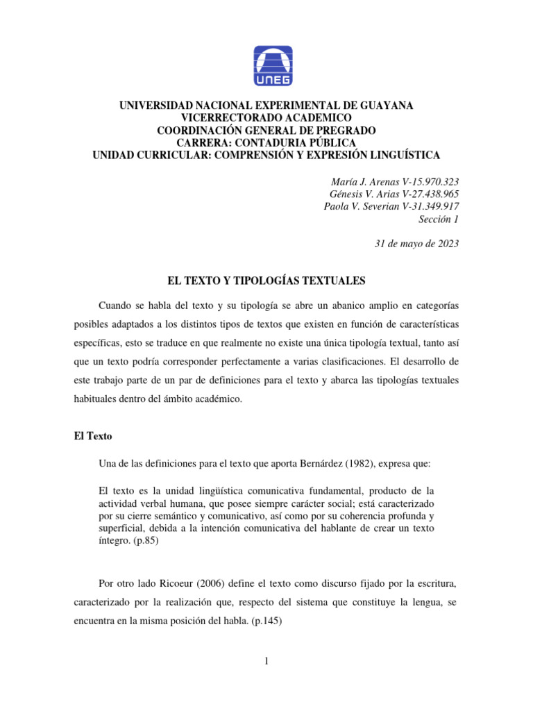 Textos y Tipologías Textuales (20%) | PDF | Narración | Auditoría