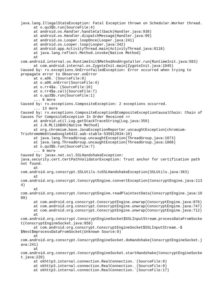 SSLHandshakeException in Firebase Perf | PDF