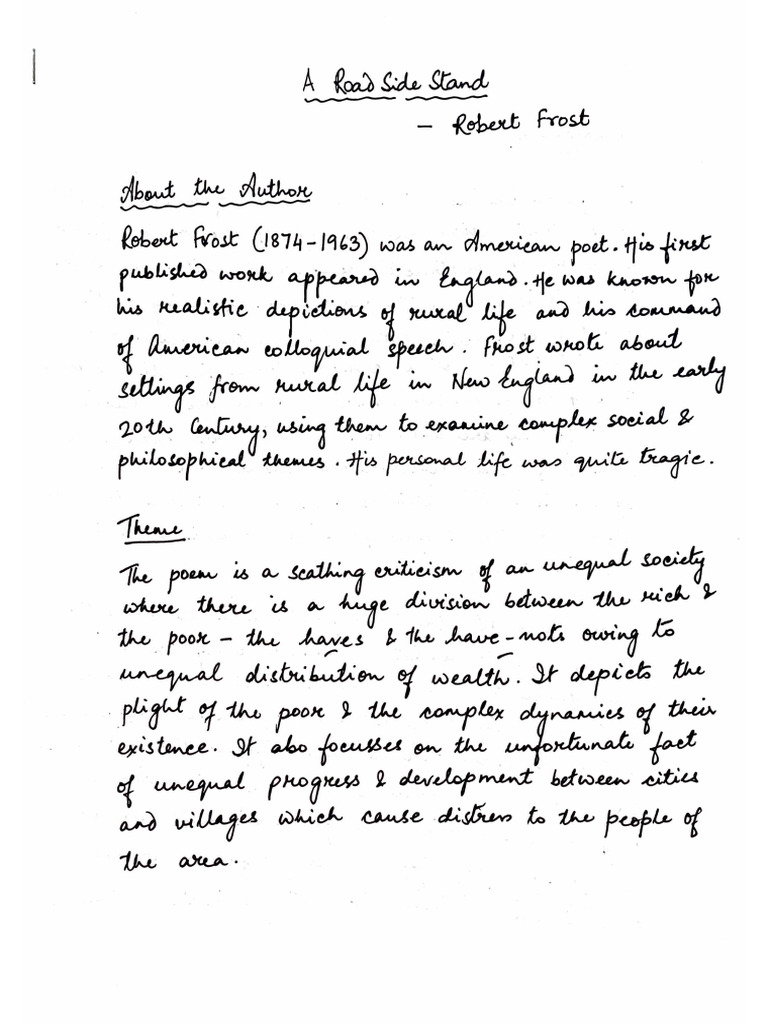 A Roadside Stand-1 | PDF