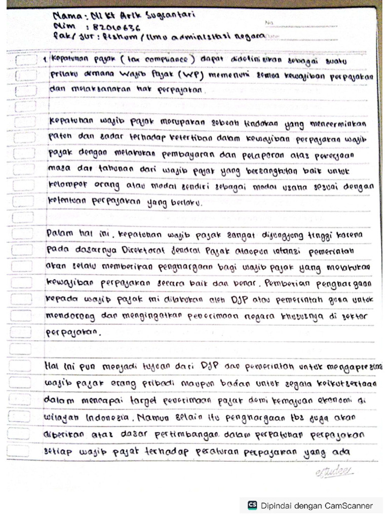 Tugas Pajak Arik | PDF