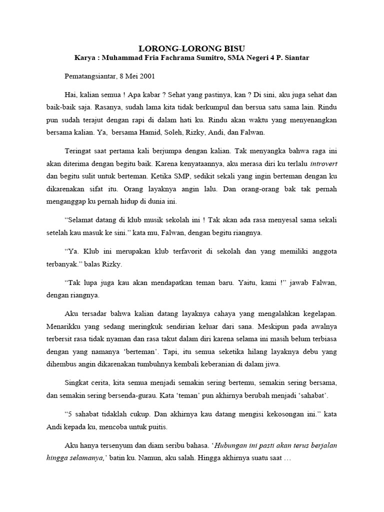Lorong-Lorong Bisu (Finished) | PDF