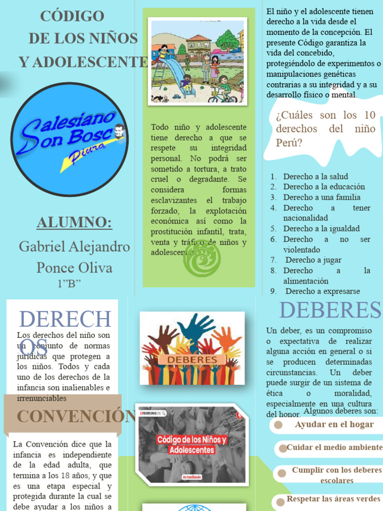 Triptico DPCC Ponc3 | PDF | Derechos de los niños | Justicia