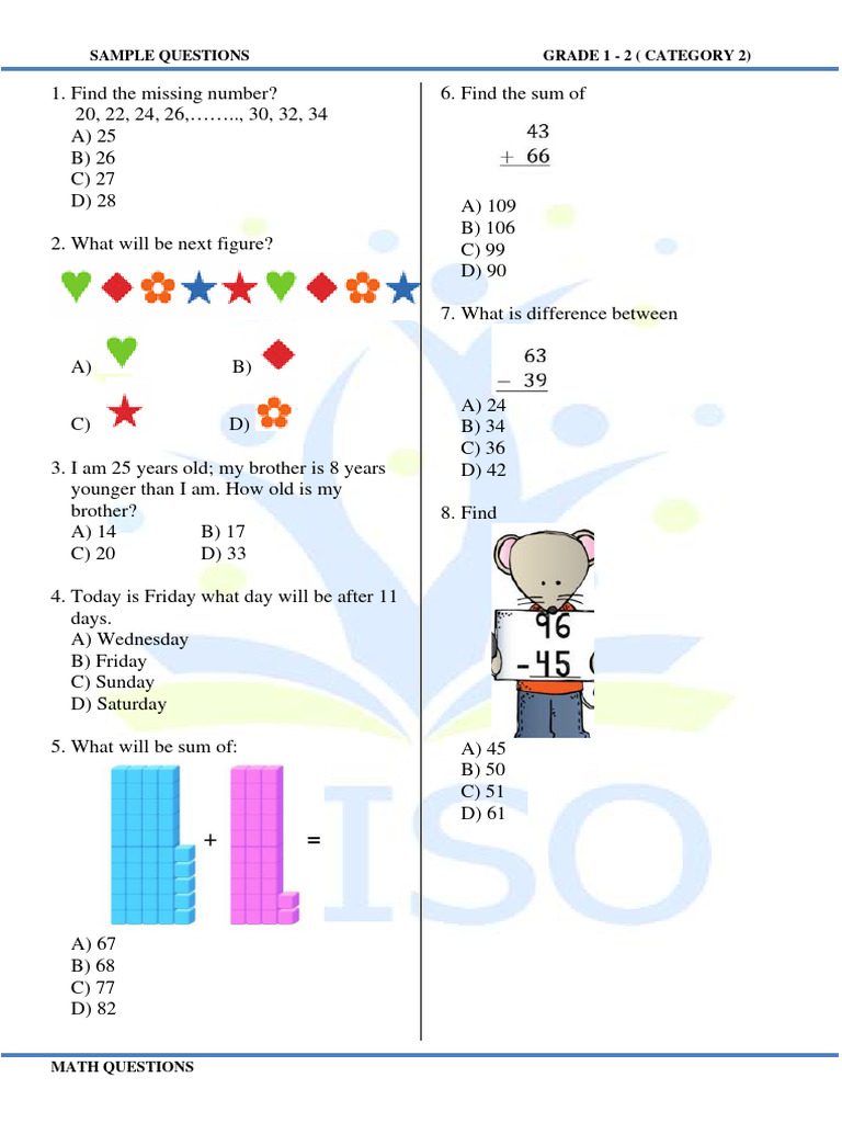 Fiso Math Grade 1-2 | PDF | Mathematics | Elementary Mathematics