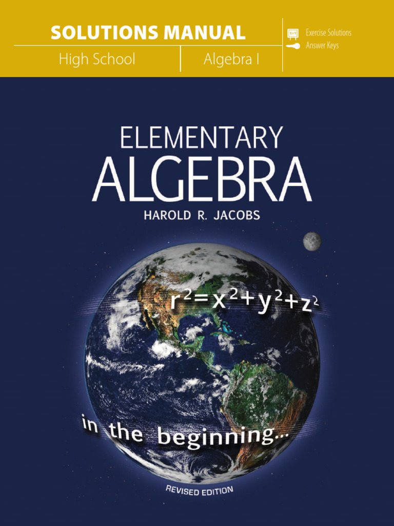A Look Inside - Elementary Algebra (Solutions Manual) | PDF | Algebra | Mathematics