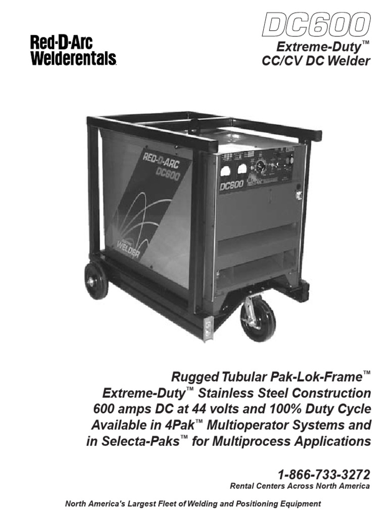 DC600 Spec Sheet | PDF | Welding | Construction