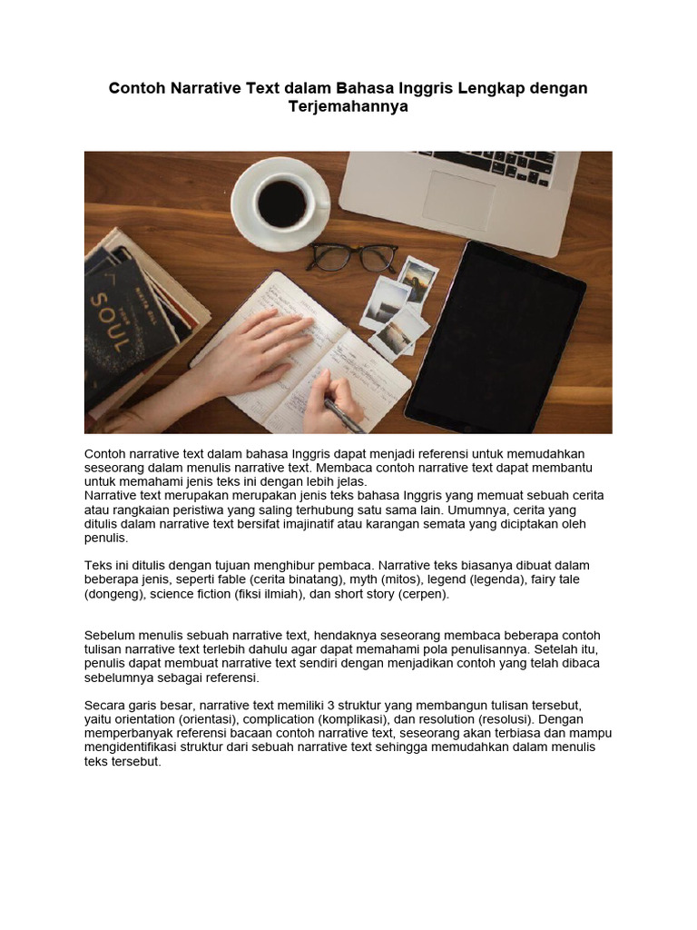 Contoh Narrative Text Dalam Bahasa Inggris Lengkap Dengan Terjemahannya ...