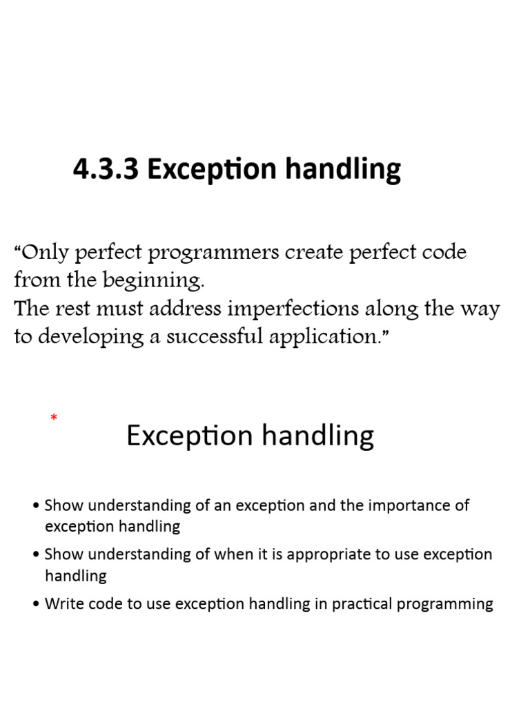 Exception Handling 2023 Pdf Computer Programming Software 4332