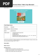Soal Sumatif B.indo Kelas 1 Bab 3 Awas Kuman | PDF