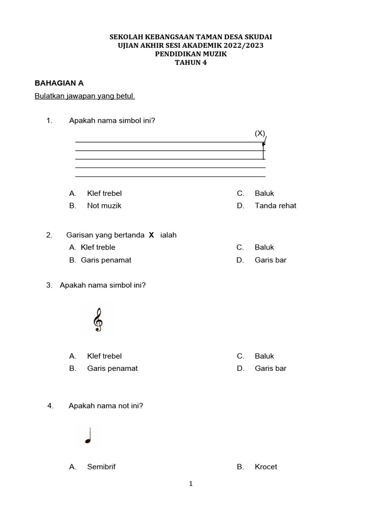 Uasa Tahun 4 2022 | PDF