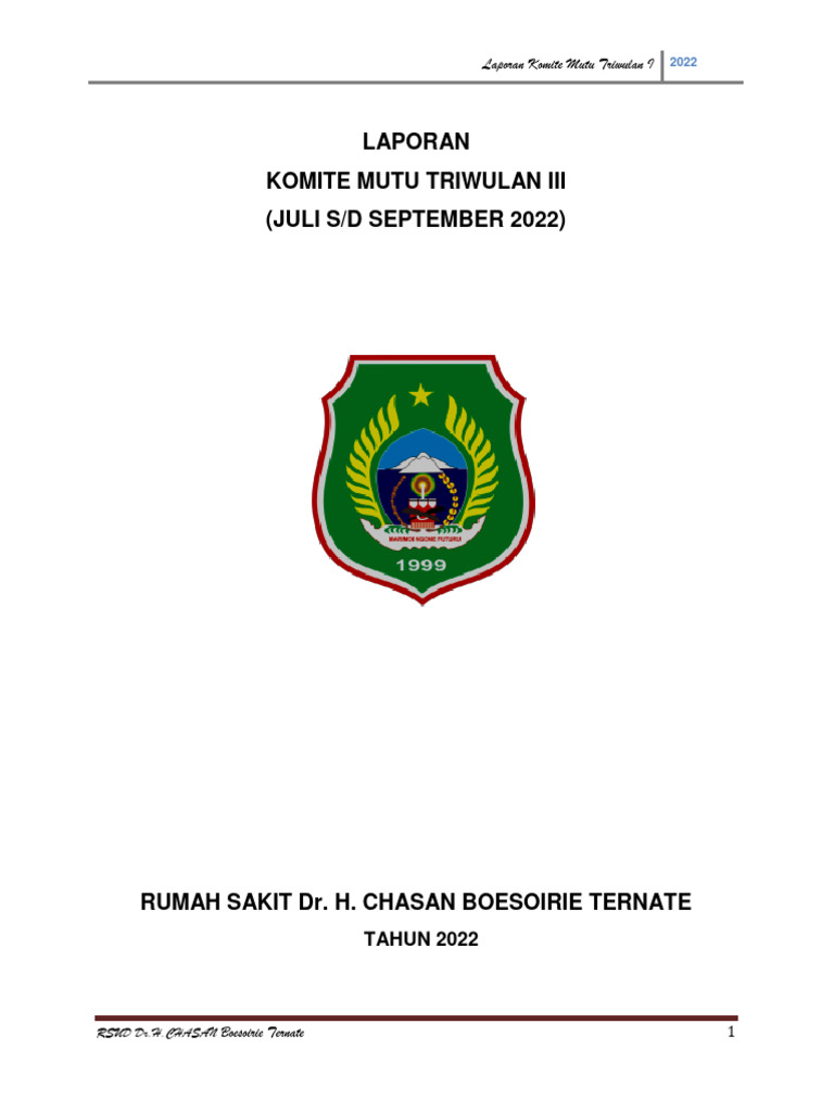 Tkrs 4 Ep.3 - Laporan Mutu Program PMKP | PDF