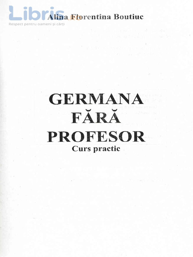 Germana Fara Profesor. Curs Practic - Alina Florentina Boutiuc | PDF