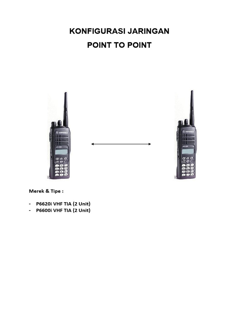 KONFIGURASI JARINGAN HT XiR P6620i& P6600i Rev1 | PDF