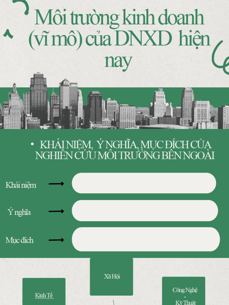 Môi Trường Kinh Doanh (Vĩ Mô) Của DNXD Hiện Nay | PDF