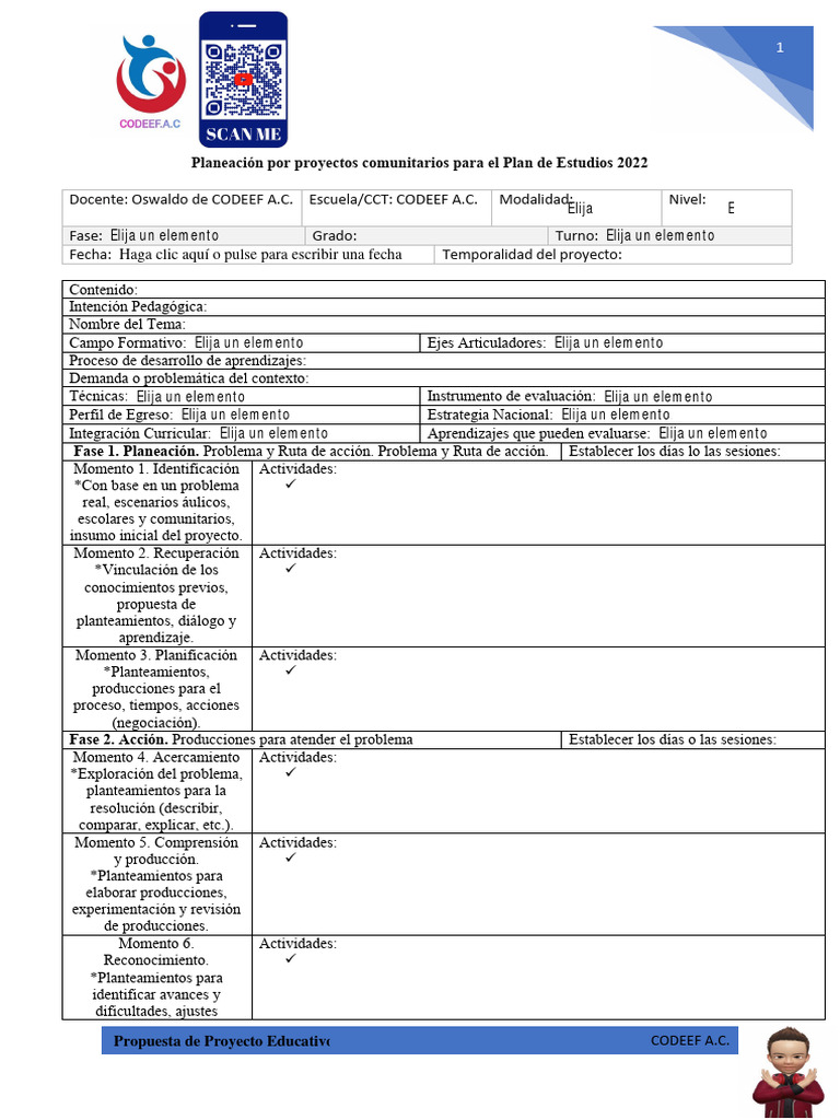 Formato Editable para Planeación Por Proyectos Comunitarios | PDF Formato Editable para Planeación Por Proyectos Comunitarios | PDF