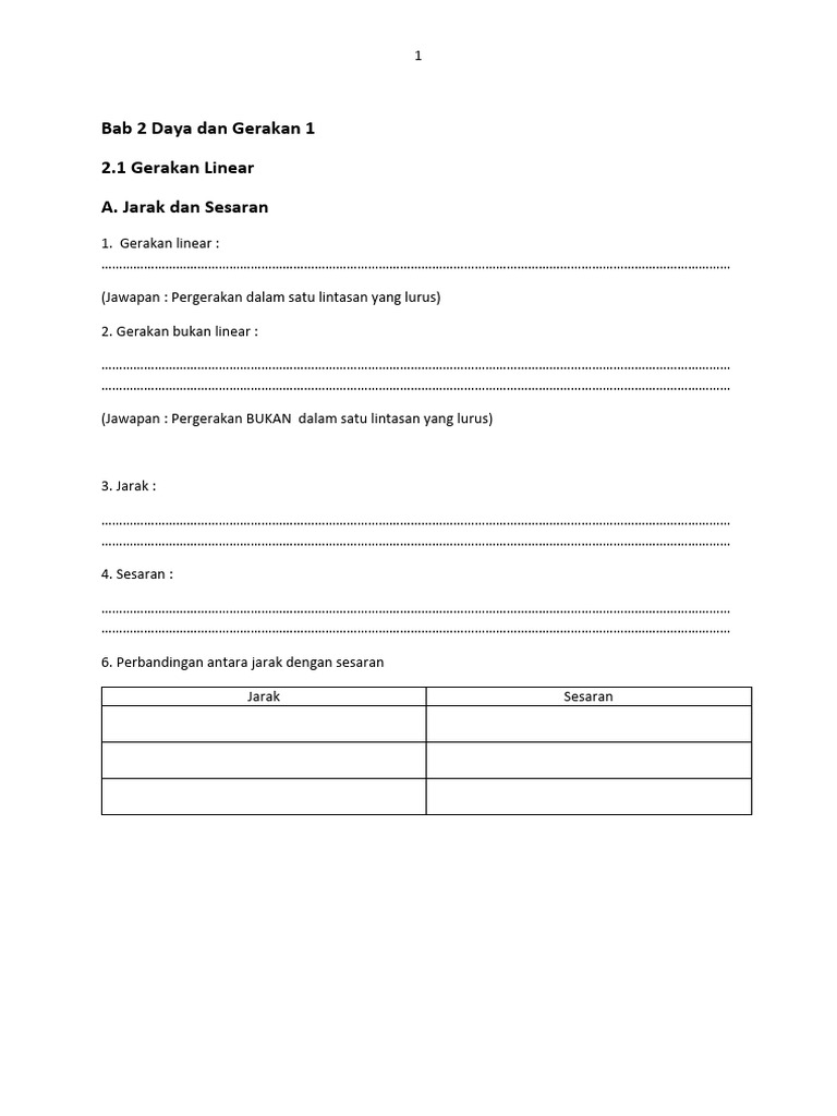 2.0 Daya Dan Gerakan 1 | PDF