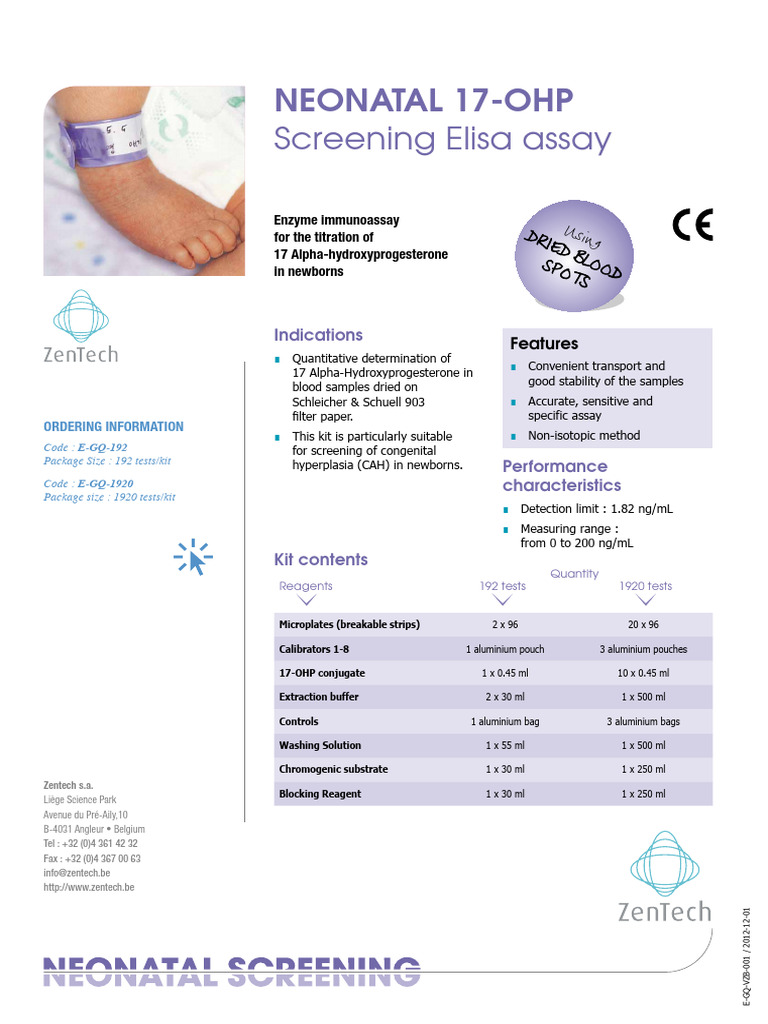 E GQ VZB 001 17OHP 2009 v2 | PDF | Elisa | Scientific Techniques