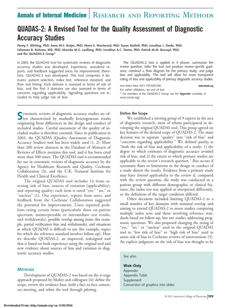 Quadas 2 | PDF | Systematic Review | Risk