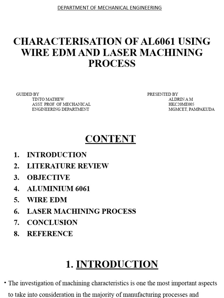 Aldrin PPT 2 | PDF | Machining | Laser