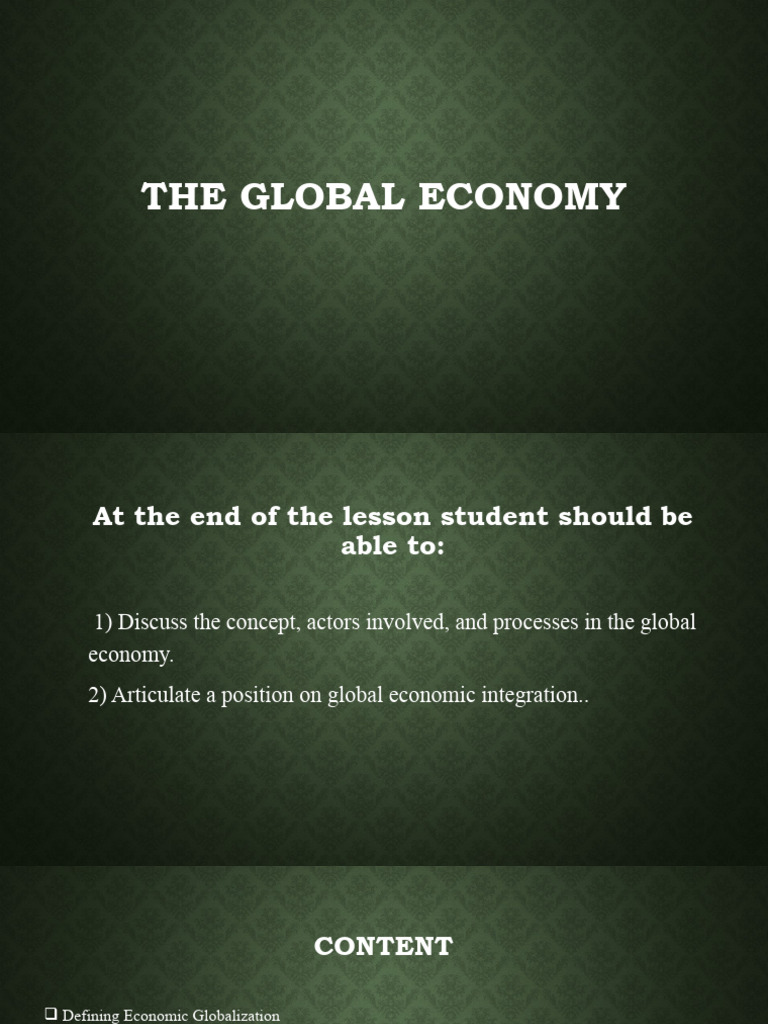 Contemporary World Lesson 2 | PDF | Bretton Woods System | Trade