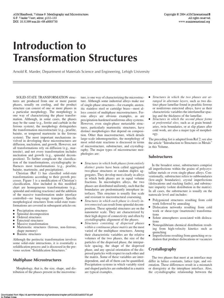 Introduction Transformation | PDF | Condensed Matter Physics | Materials