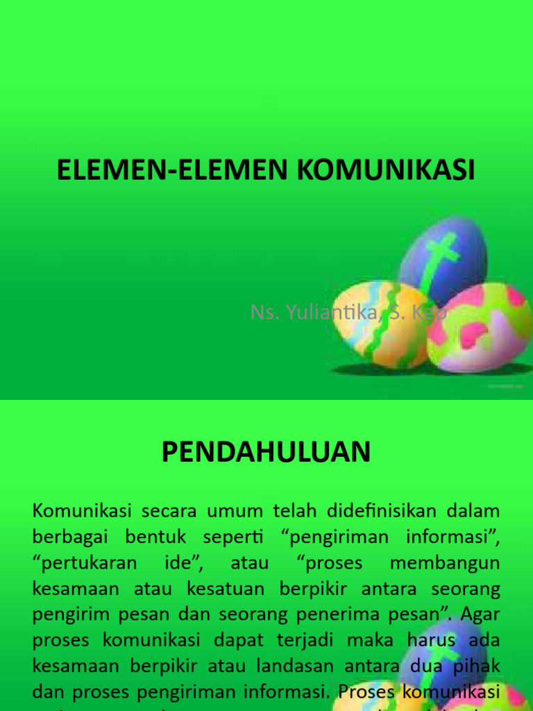 Elemen-Elemen Komunikasi | PDF