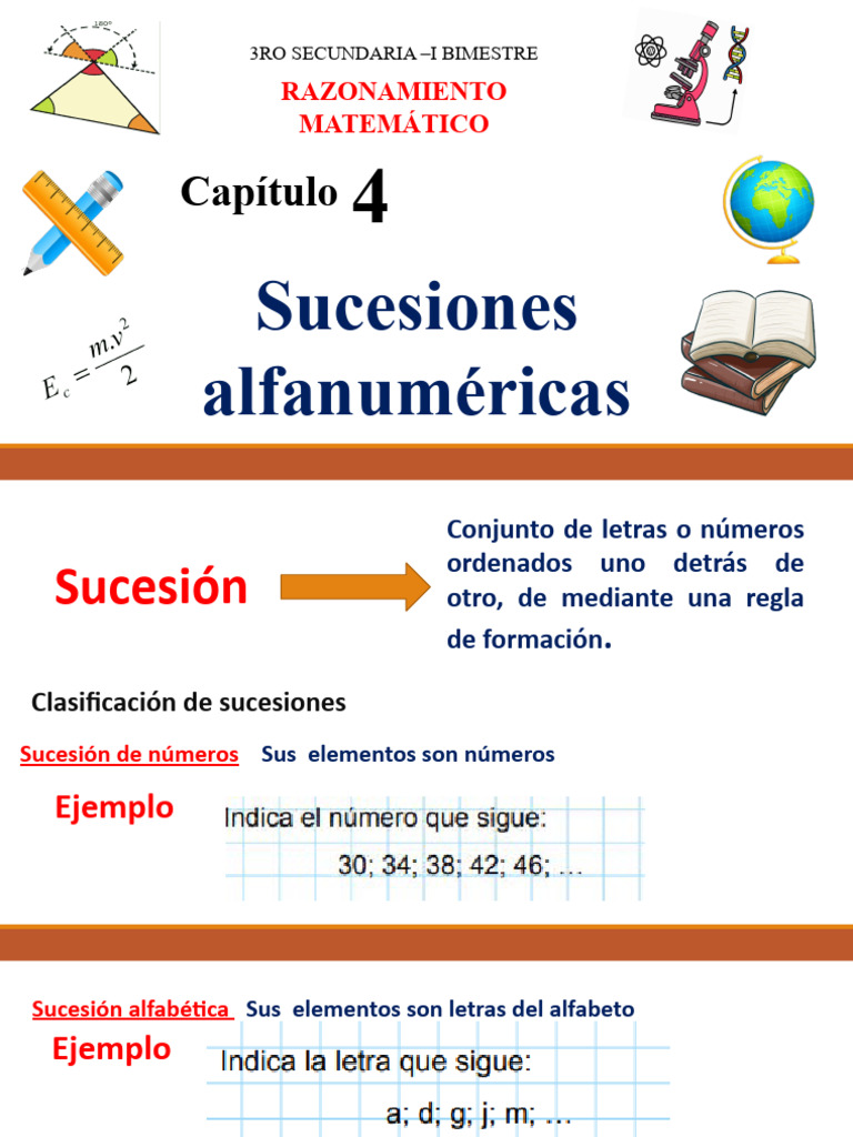 Ejercicios de Sucesiones Alfanuméricas | PDF