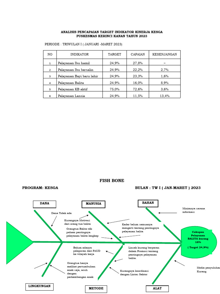 Analisis Pencapaian Target Indikator Kinerja Kesga | PDF | Ilmu Sosial