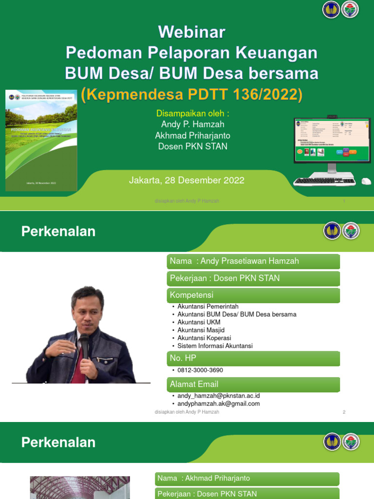 Pedoman Pelaporan Keuangan BUM Desa-BUM Desa Bersama | PDF
