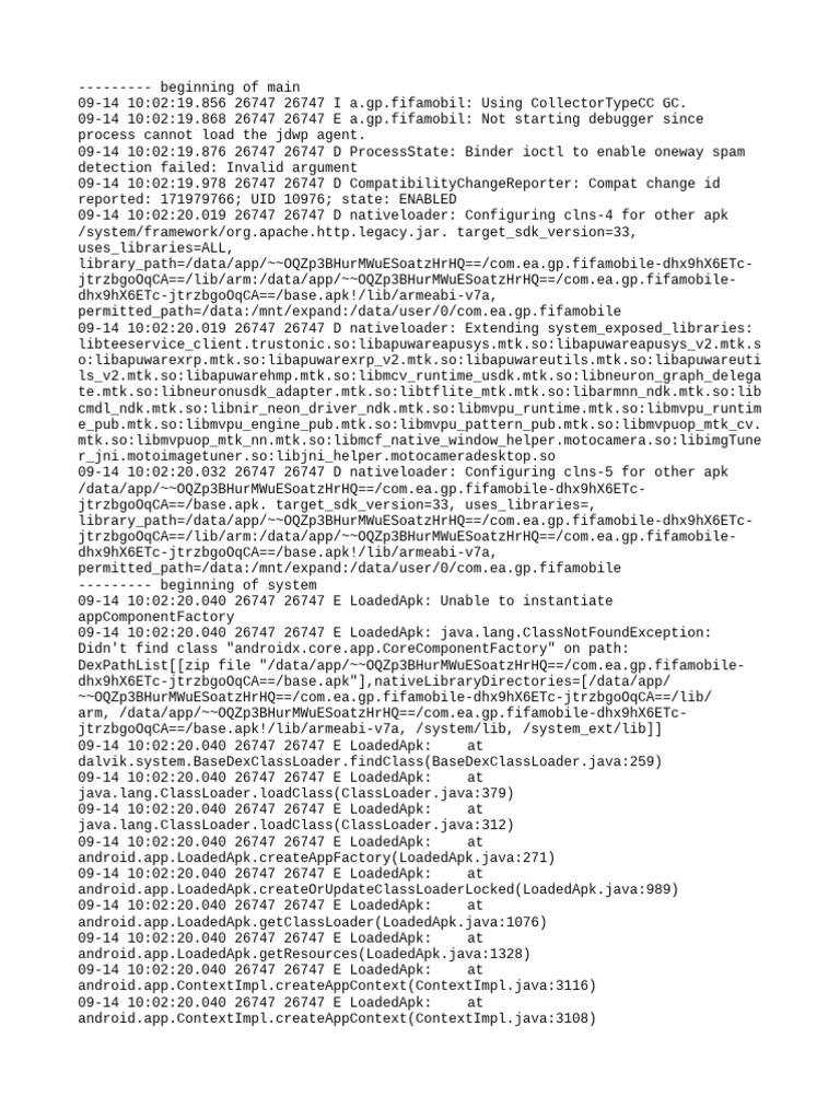 FIFA Mobile App Debug Log Analysis | PDF | Software Development Kit | Facebook
