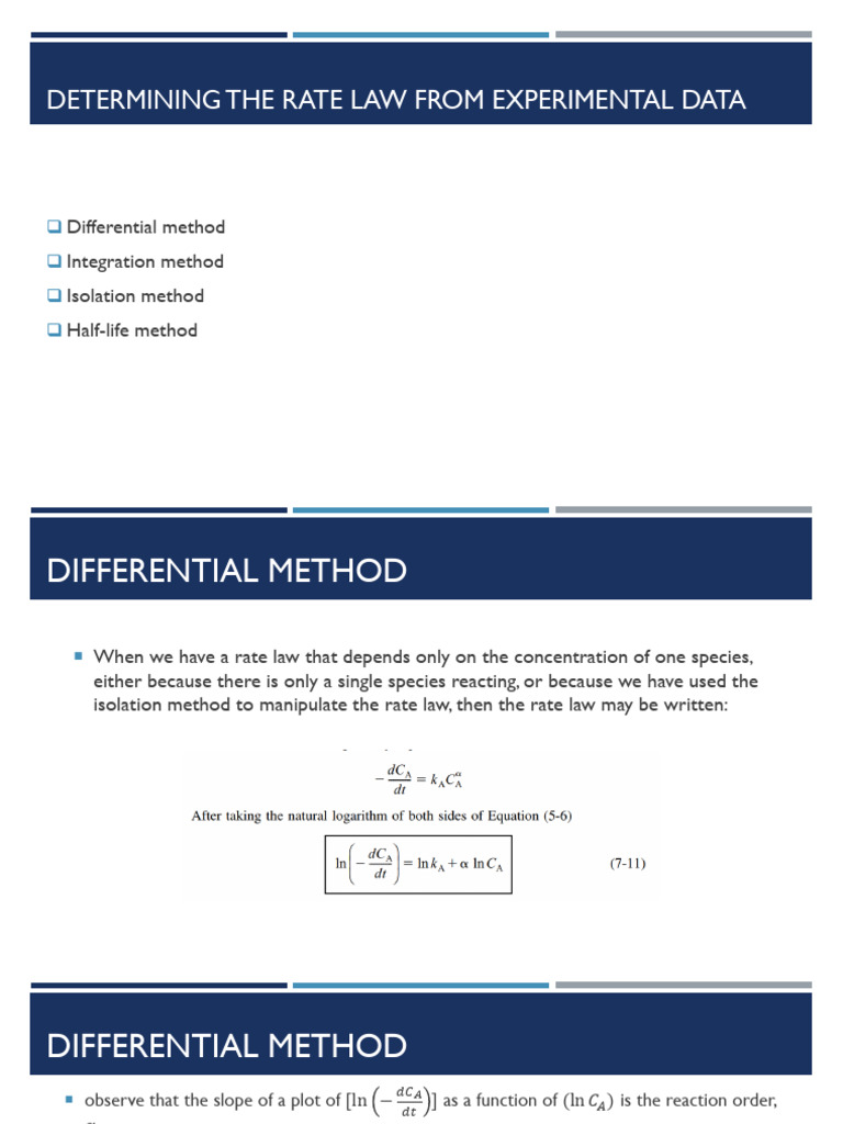Determining Rate Laws from Data | PDF | Reaction Rate | Chemical Kinetics