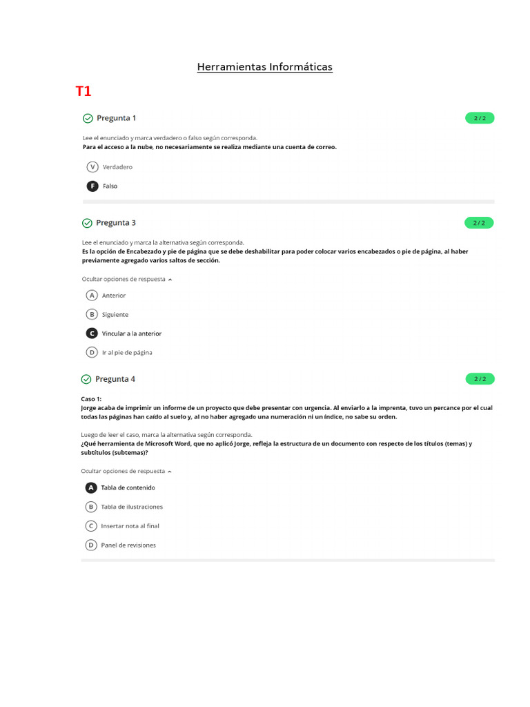 Herramientas - Informáticas - T1 T2 T3 T4 | PDF