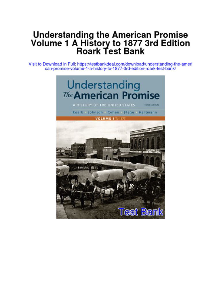 Understanding The American Promise Volume 1 A History To 1877 3rd ... Understanding The American Promise Volume 1 A History To 1877 3rd ...