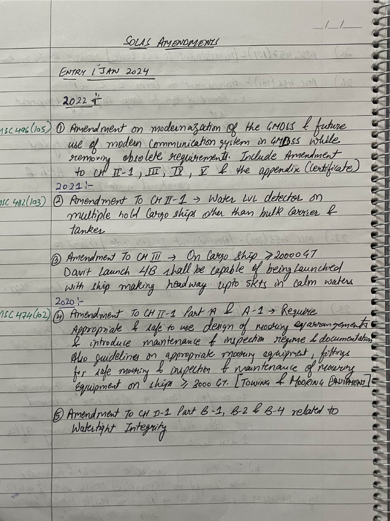 Latest Amendments Solas, Lsa Code, Fss Code, STCW Code & Convention | PDF
