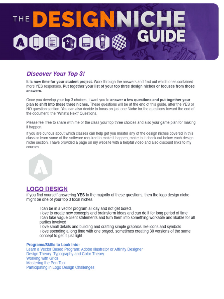 DesignNiche Guide UDEMY | PDF | Graphic Design | Page Layout