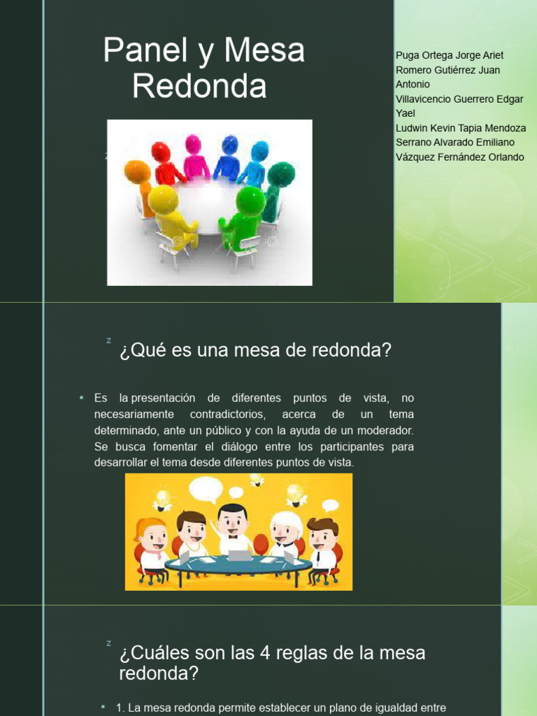 Panel y Mesa Redonda | PDF