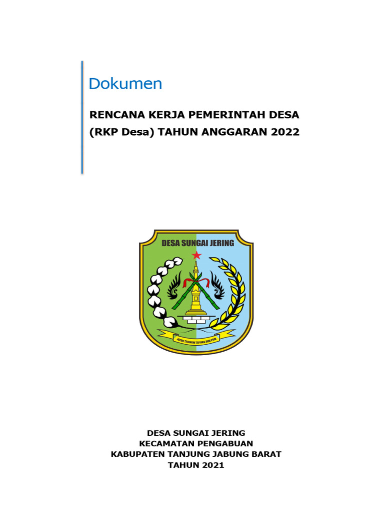 Dokumen RKP RENCANA KERJA PEMERINTAHAN TA 2022 | PDF | Pengelolaan Keuangan & Uang | Griya & Taman
