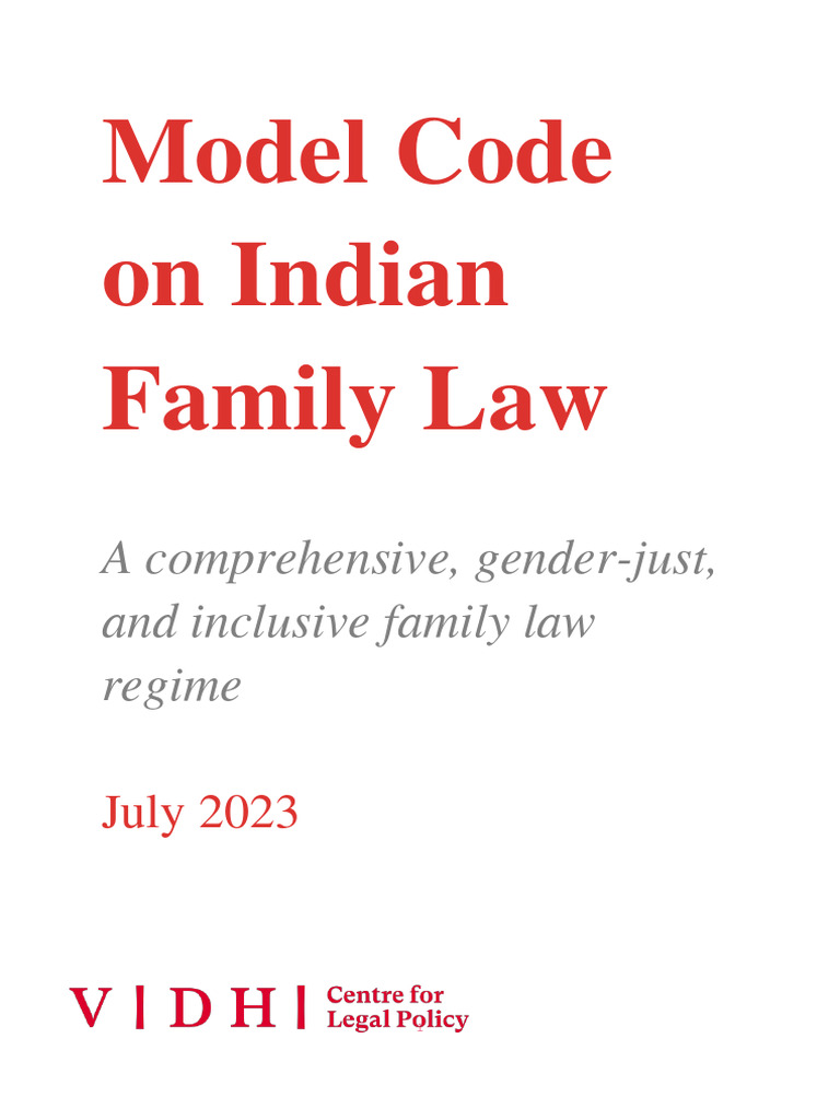Vidhi Model Family Law Reforms Code 2023 | PDF