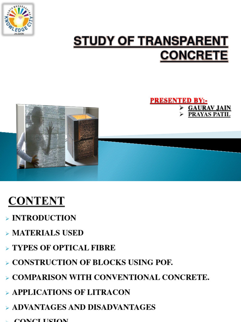 Transparent Concrete | PDF | Optical Fiber | Concrete